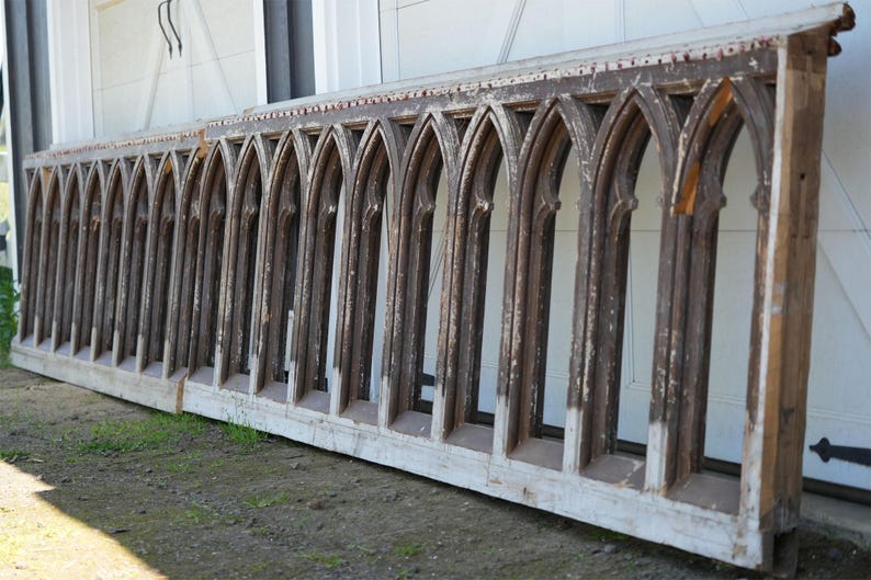 18 Feet of Rustic Gothic Wood Gothic Prayer/communion Rail/railing - Etsy