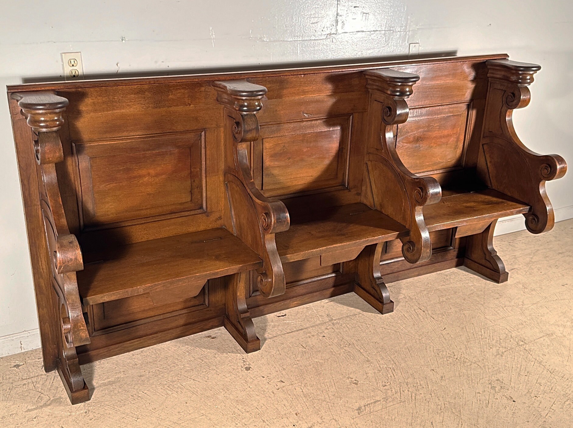 Antique French Louis Philippe Oak Wood Church Choir Bench/chair - Etsy