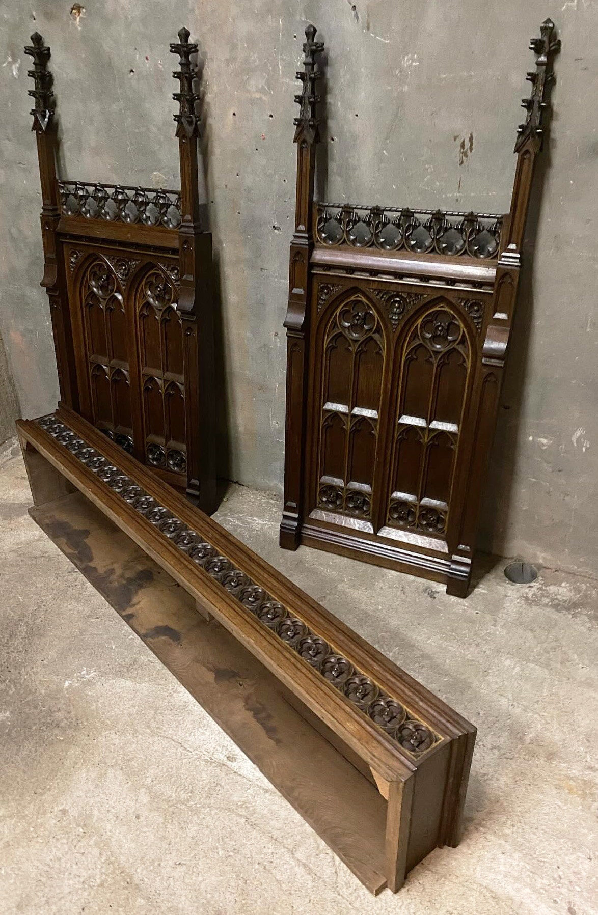 Antique Oak Wood Gothic Altar/sacristy Table Back/top - Etsy