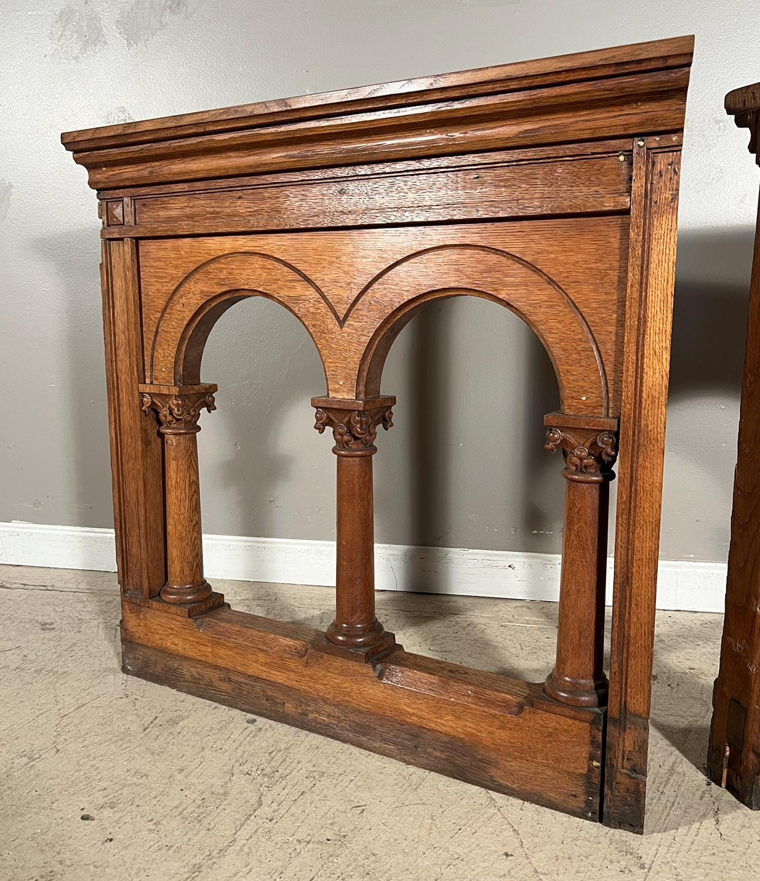 Antique Oak Wood Gothic Communion/altar Rail/railing/ Room Divider ...