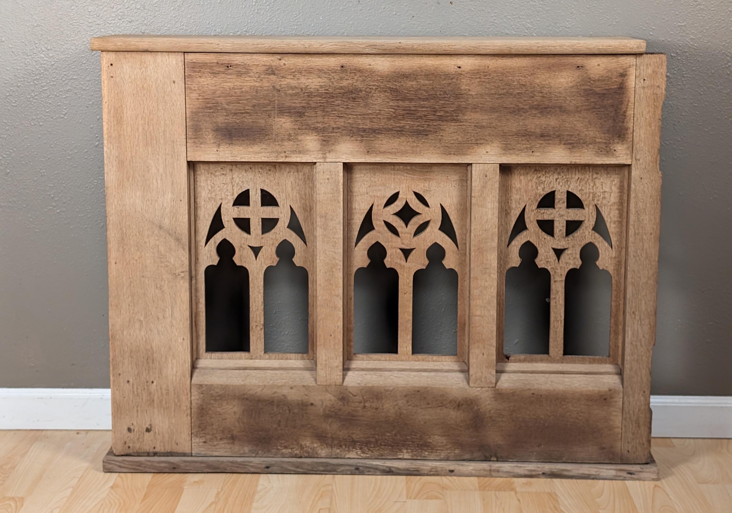 Unfinished Oak Wood Gothic Communion Altar Rail Railing Divider - Etsy