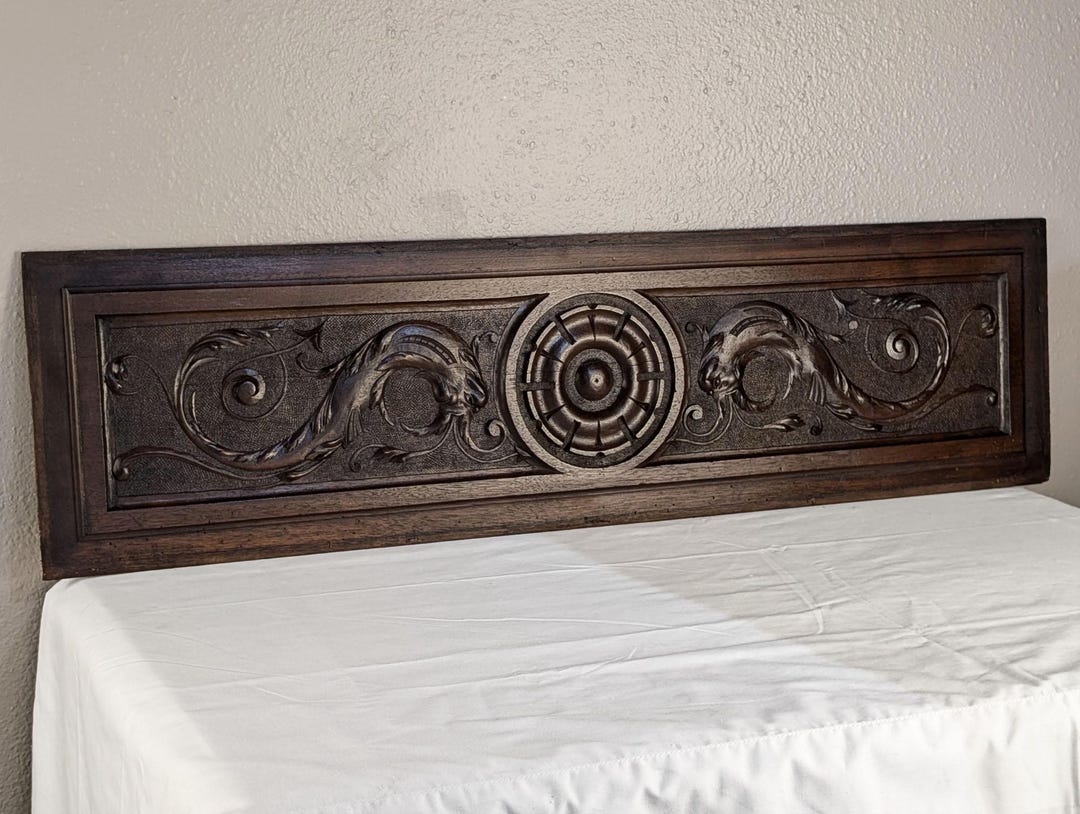 36 Solid Reclaimed Oak Wood French Antique Renaissance Sea Serpent ...