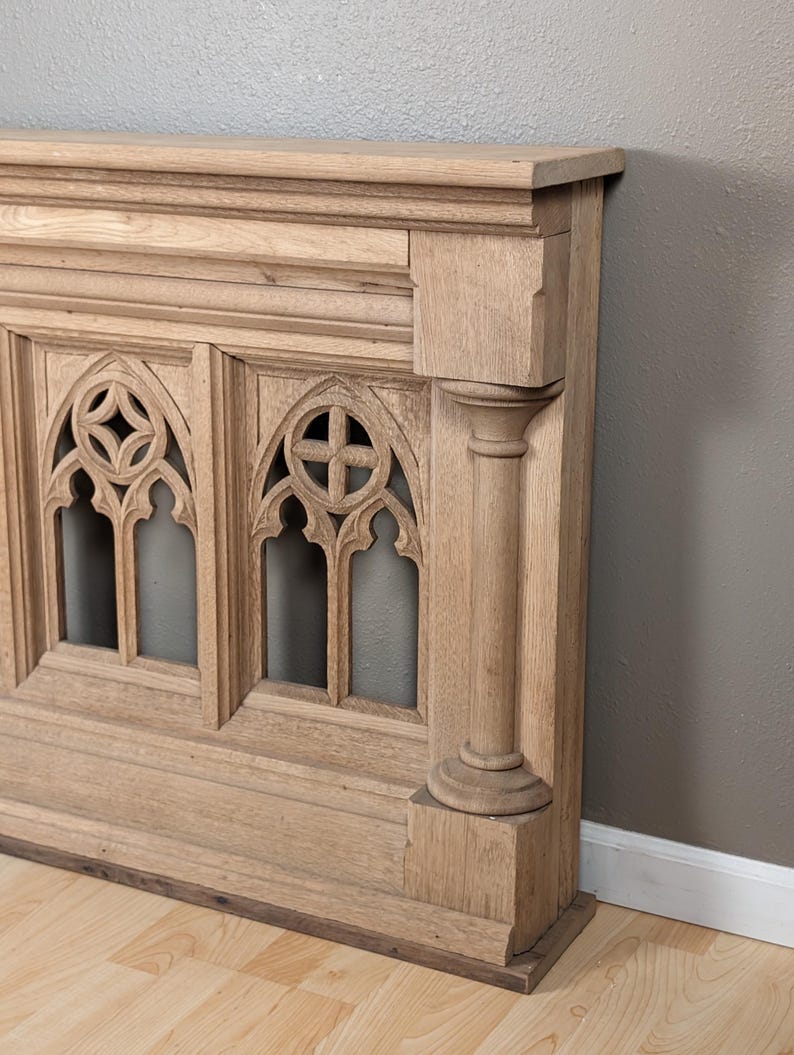 Unfinished Oak Wood Gothic Communion Altar Rail Railing Divider - Etsy