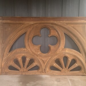 8 Foot Long Antique French Gothic Oak Panel: Transom, Skylight ...