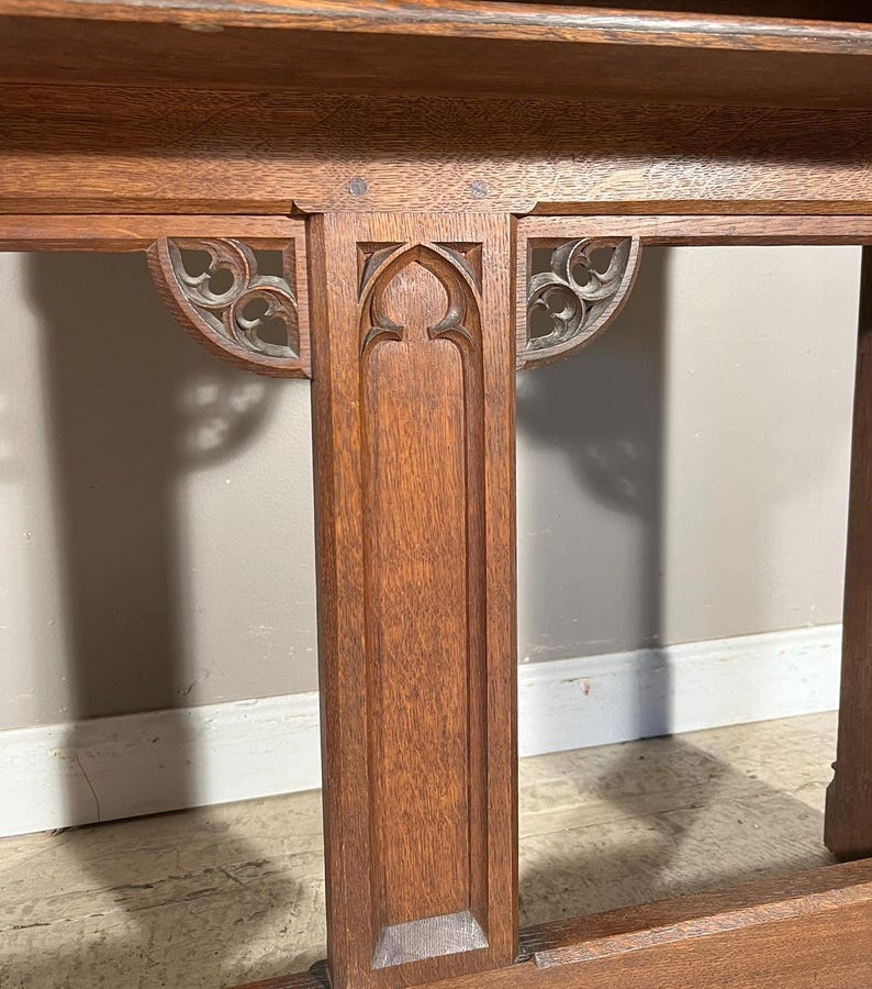 Gothic Antique Oak Wood Prayer/communion Rail/railing - Etsy