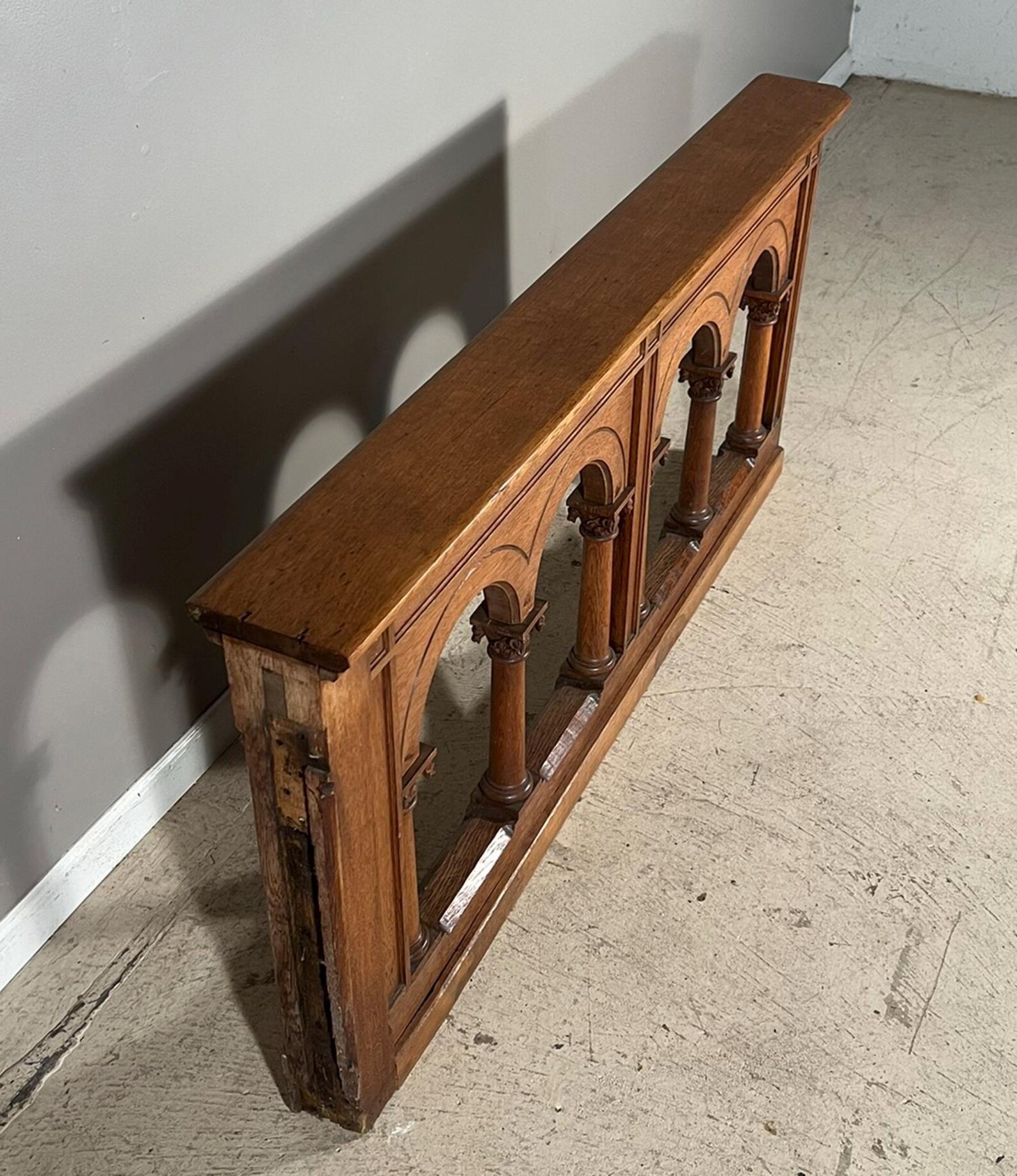 Antique Oak Wood Gothic Communion/altar Rail/railing/ Room Divider ...