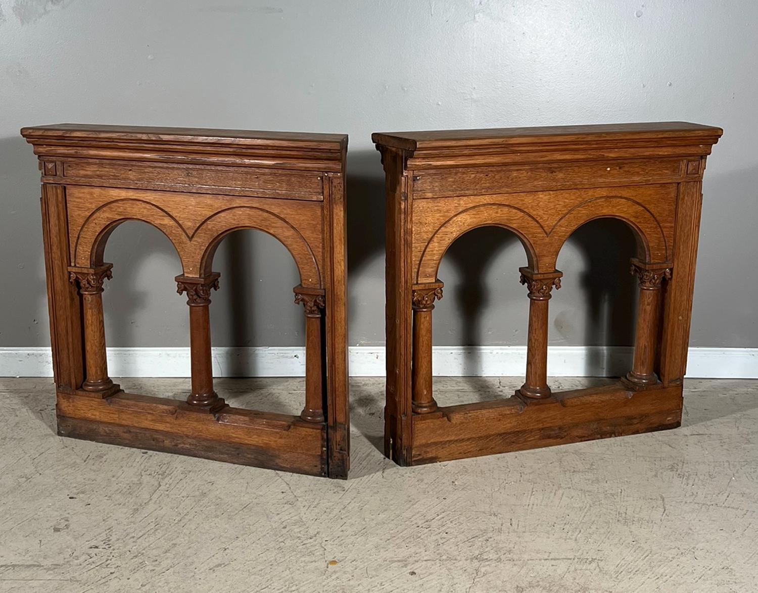Antique Oak Wood Gothic Communion/altar Rail/railing/ Room Divider ...