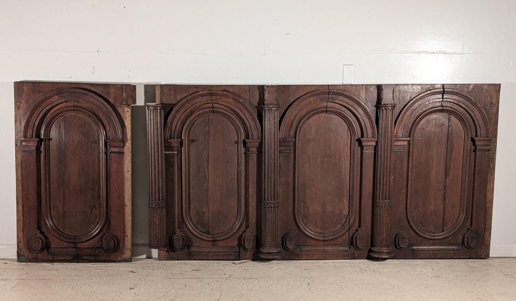 35 Linear Feet of Antique French Solid Oak Wood Boiserie/paneling ...