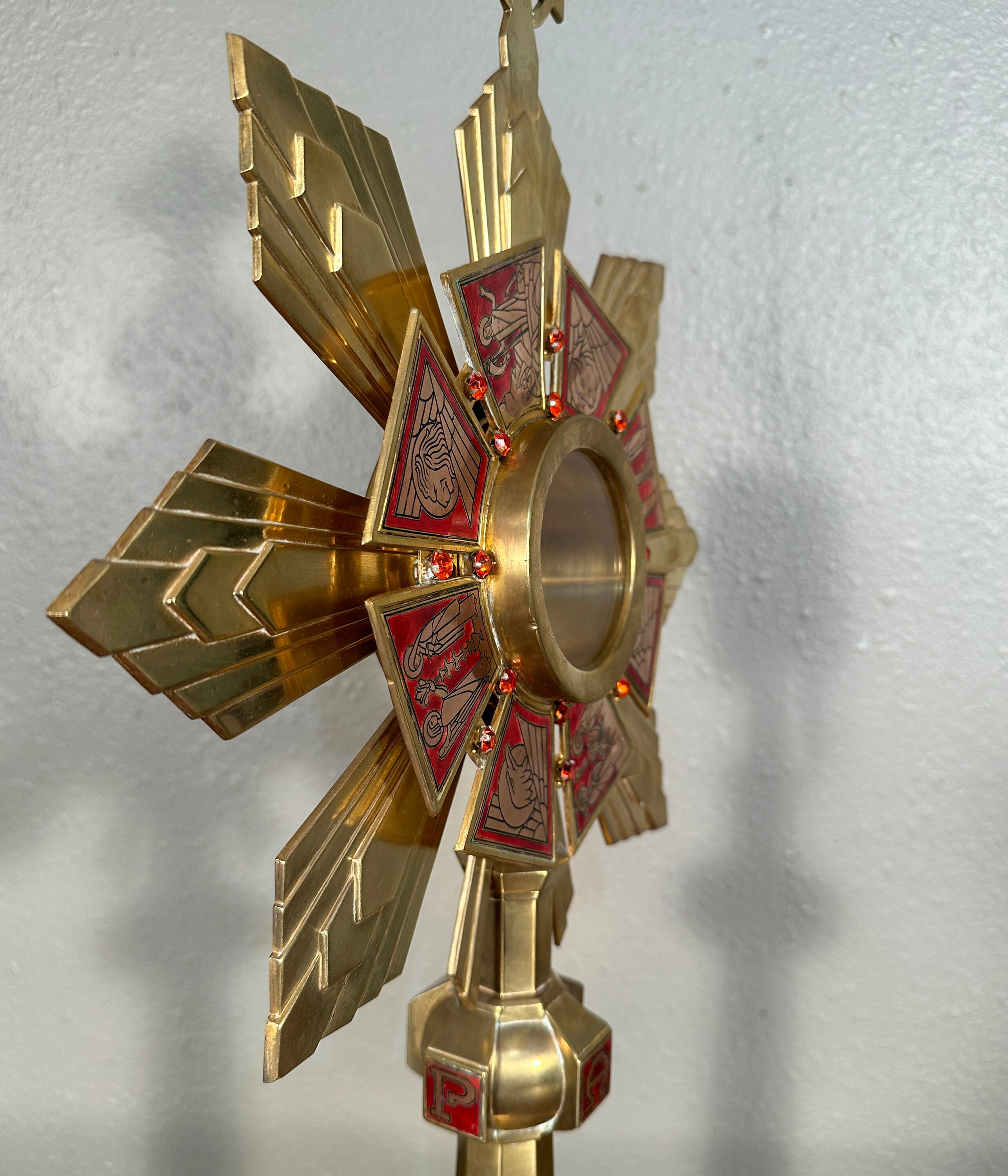 23 Tall Antique Enameled Bronze Gothic Monstrance With Celtic Cross - Etsy