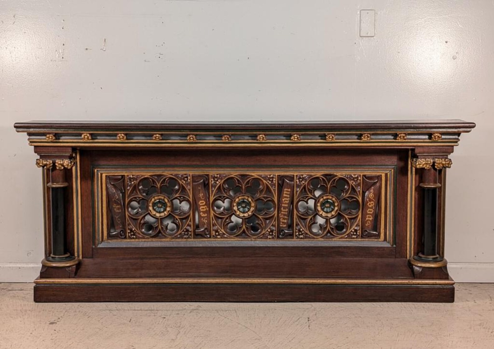 Gilded Oak Wood Gothic Revival Communion/altar Rail/railing/divider - Etsy