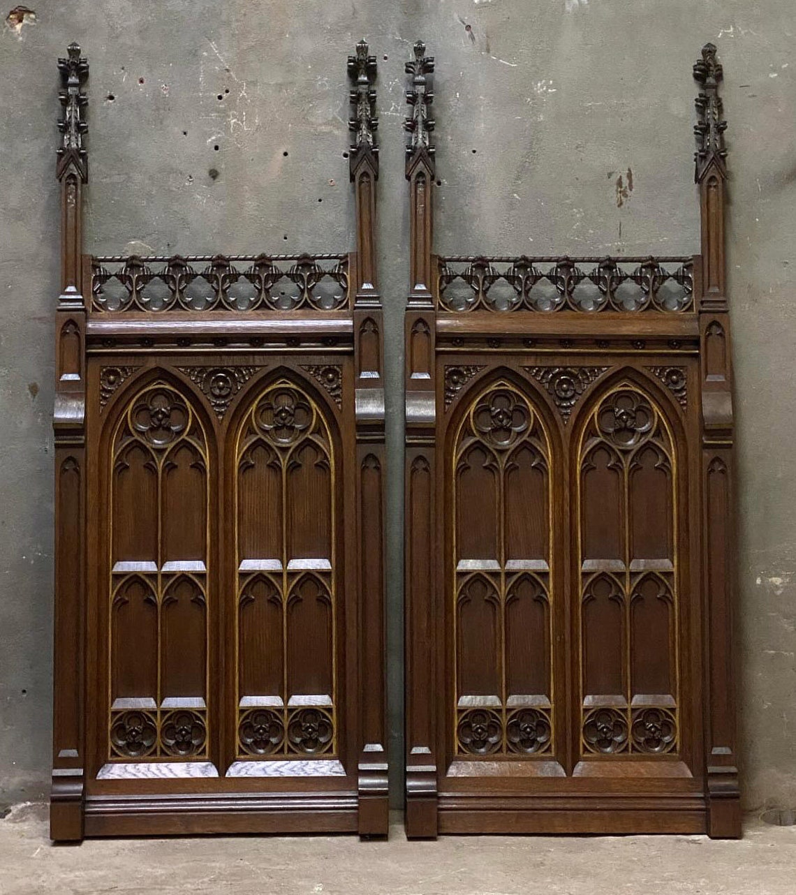 Antique Oak Wood Gothic Altar/sacristy Table Back/top - Etsy