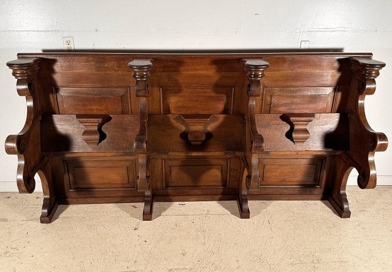 Antique French Louis Philippe Oak Wood Church Choir Bench/chair - Etsy