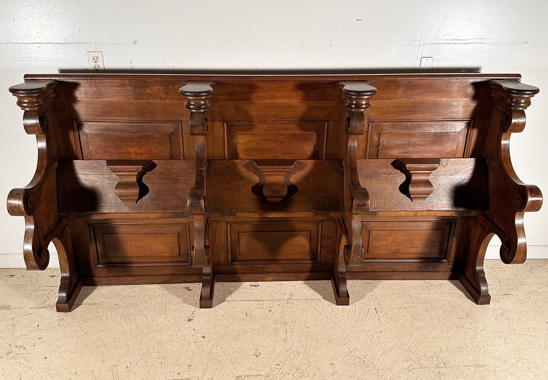 Antique French Louis Philippe Oak Wood Church Choir Bench/chair - Etsy