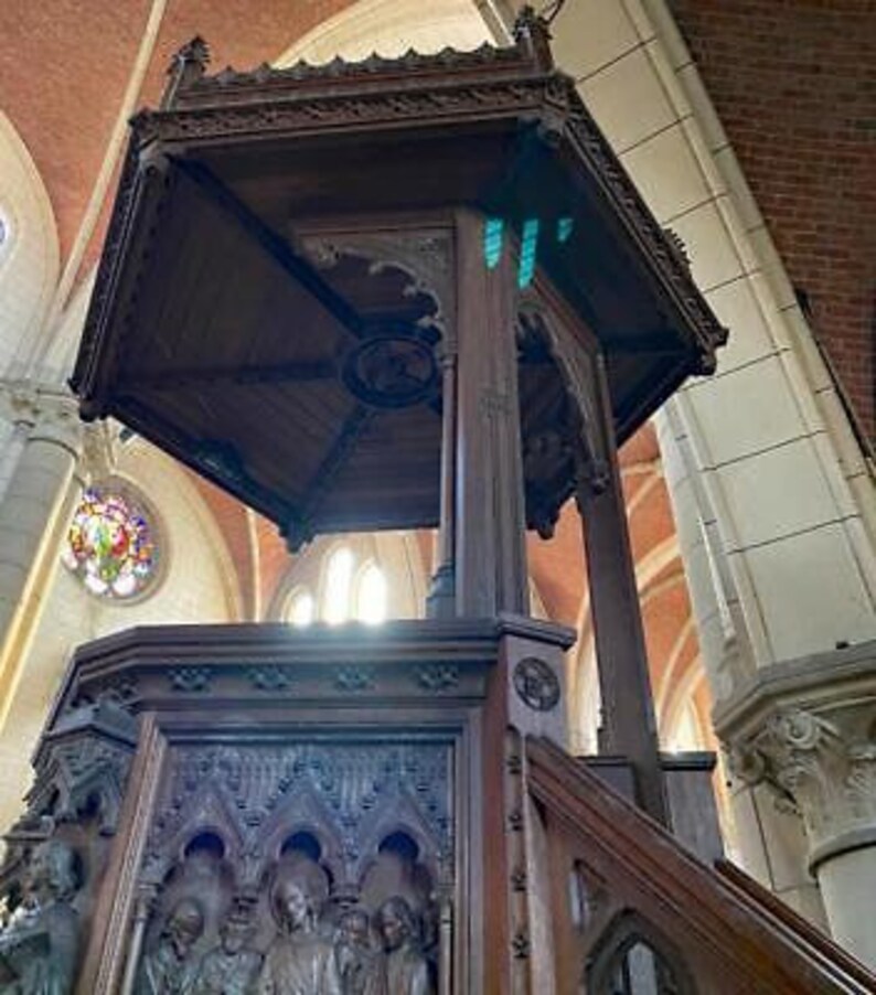 Magnificent Antique Gothic Church Pulpit in Solid Oak - Etsy