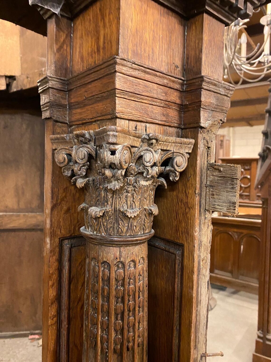 1700's Antique Baroque Church Altar in Oak Wood by Laurent Delvaux - Etsy