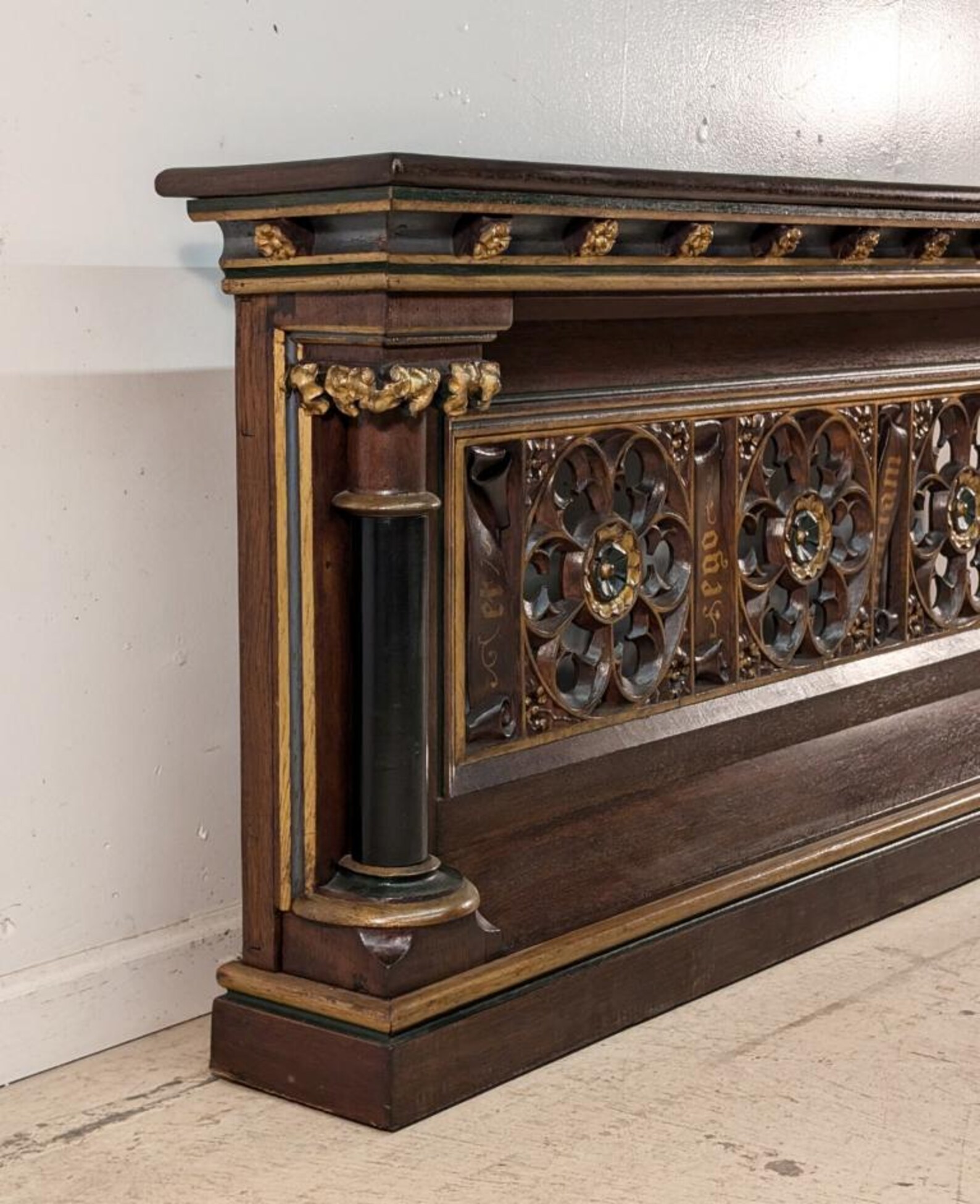 Gilded Oak Wood Gothic Revival Communion/altar Rail/railing/divider - Etsy