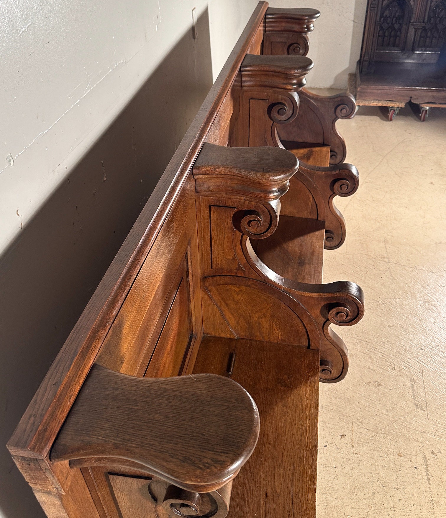 Antique French Louis Philippe Oak Wood Church Choir Bench/chair - Etsy