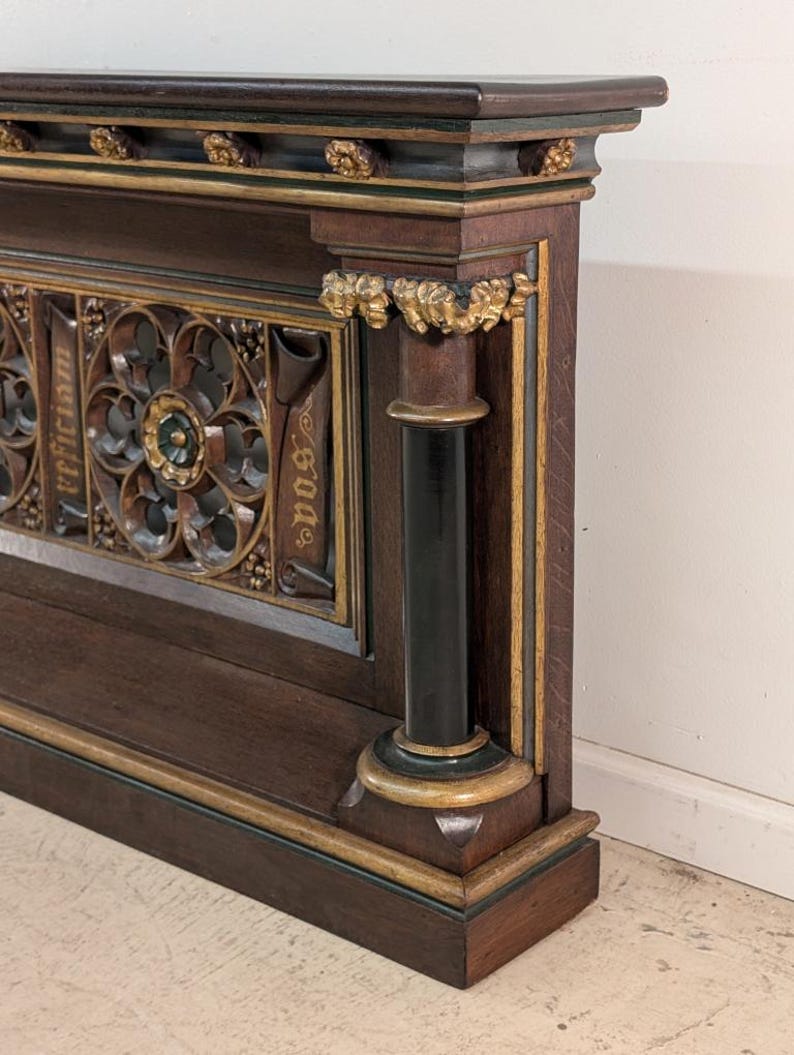 Gilded Oak Wood Gothic Revival Communion/altar Rail/railing/divider - Etsy