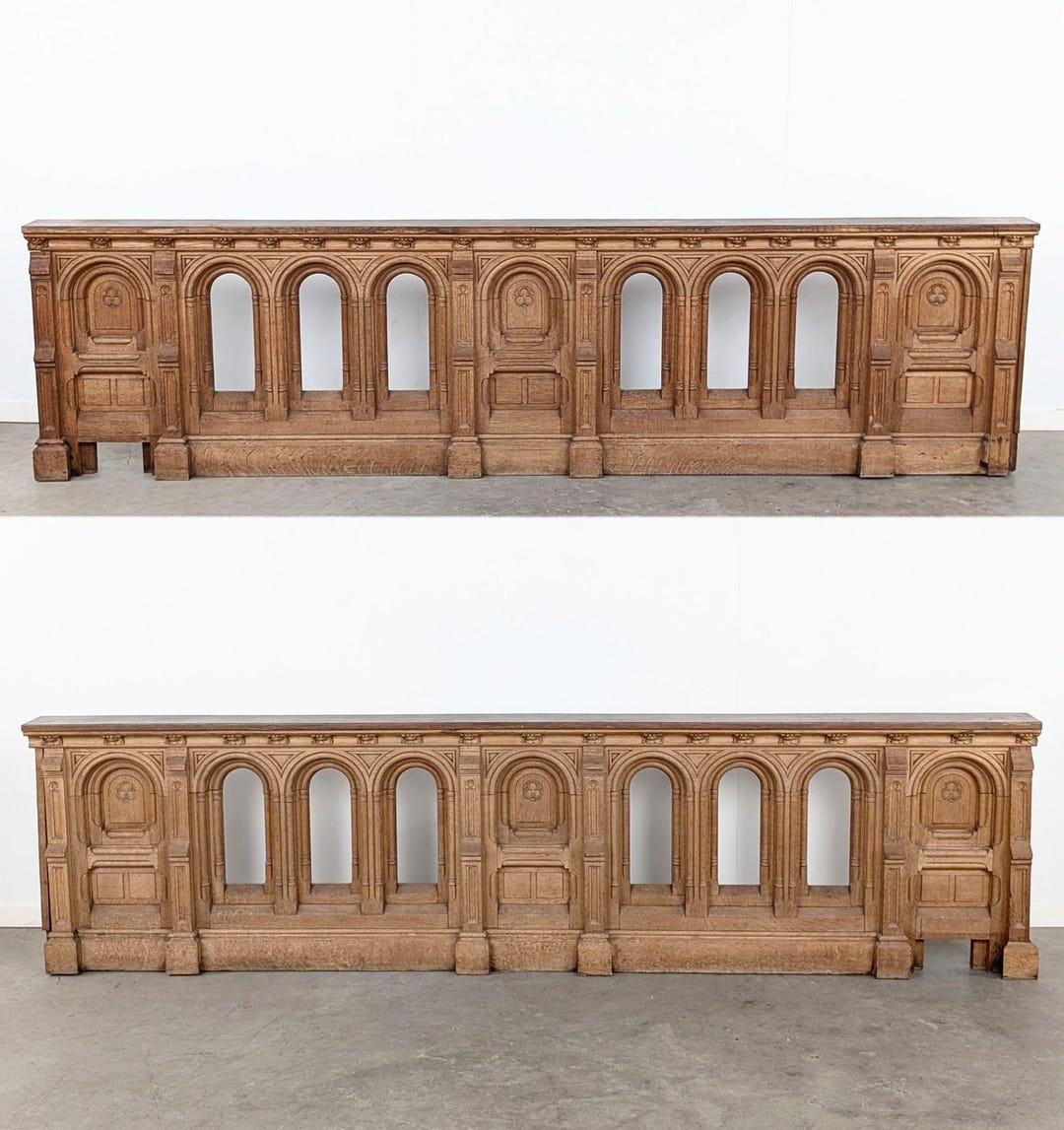 10' Each Pair Oak Wood Gothic Communion/altar Rails/railings Rail ...