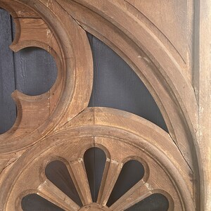 8 Foot Long Antique French Gothic Oak Panel: Transom, Skylight ...