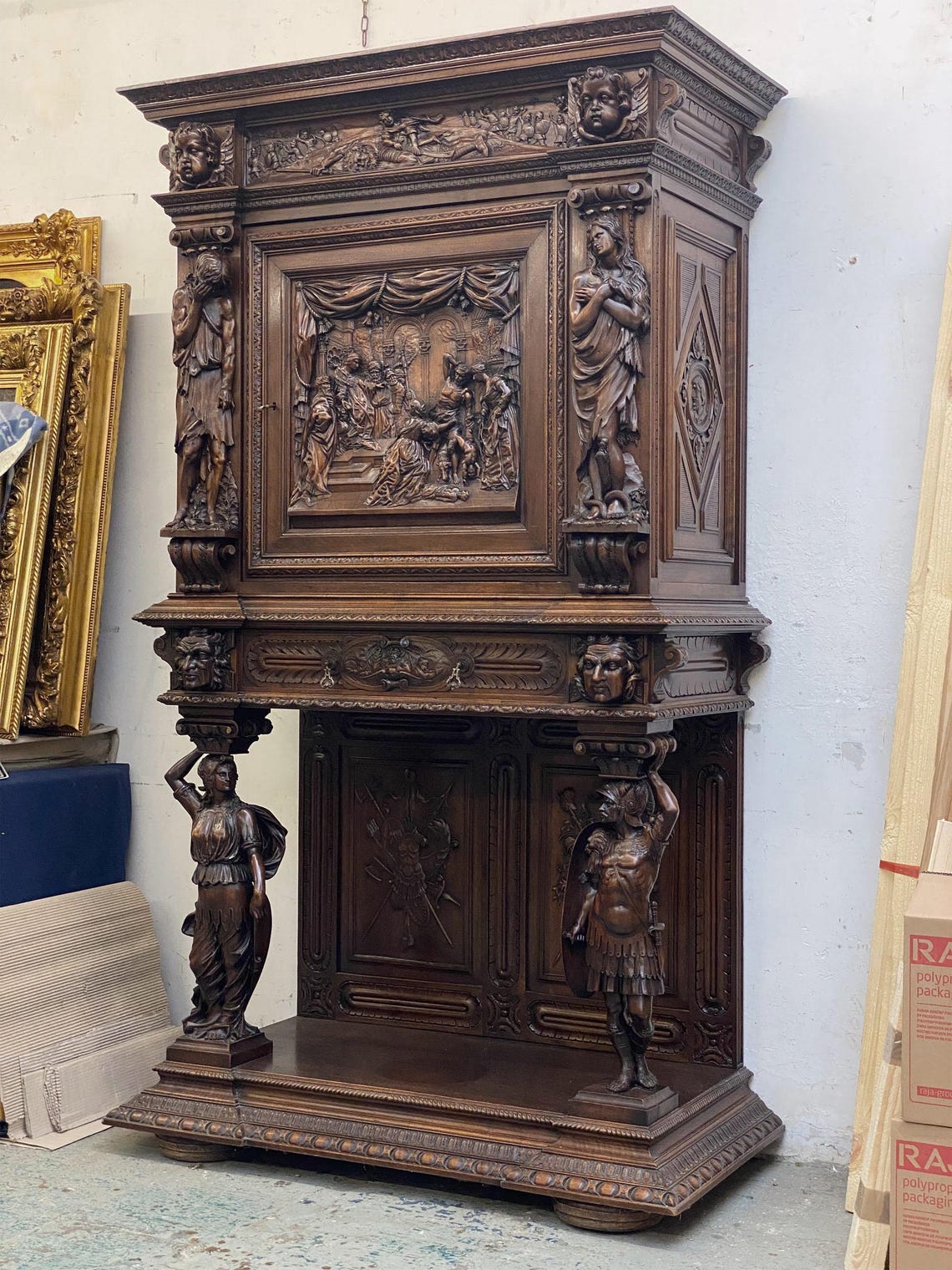 ARRIVES MAR 2025: French Antique Baroque Biblical Parable Scenes ...