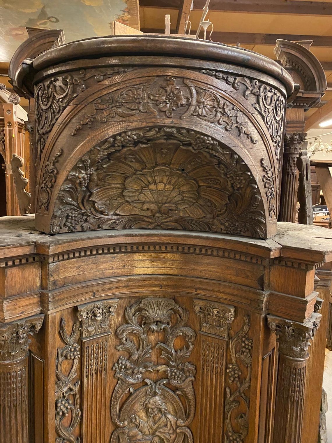 1700's Antique Baroque Church Altar in Oak Wood by Laurent Delvaux - Etsy