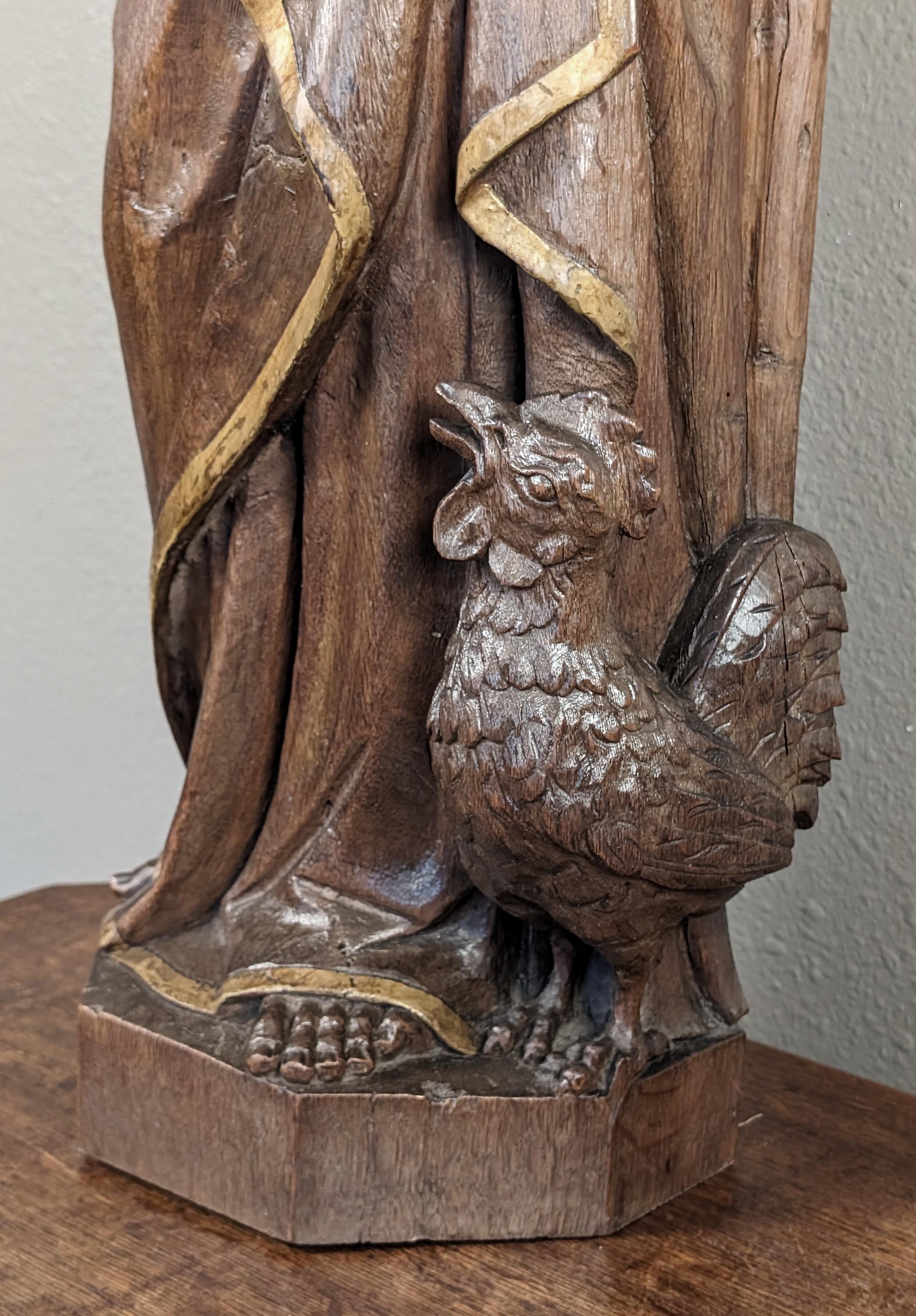 36" Religious Antique Oak Wood Statue/sculpture of Saint Peter - Etsy