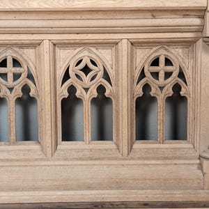 Unfinished Oak Wood Gothic Communion/altar Rail/railing/divider - Etsy