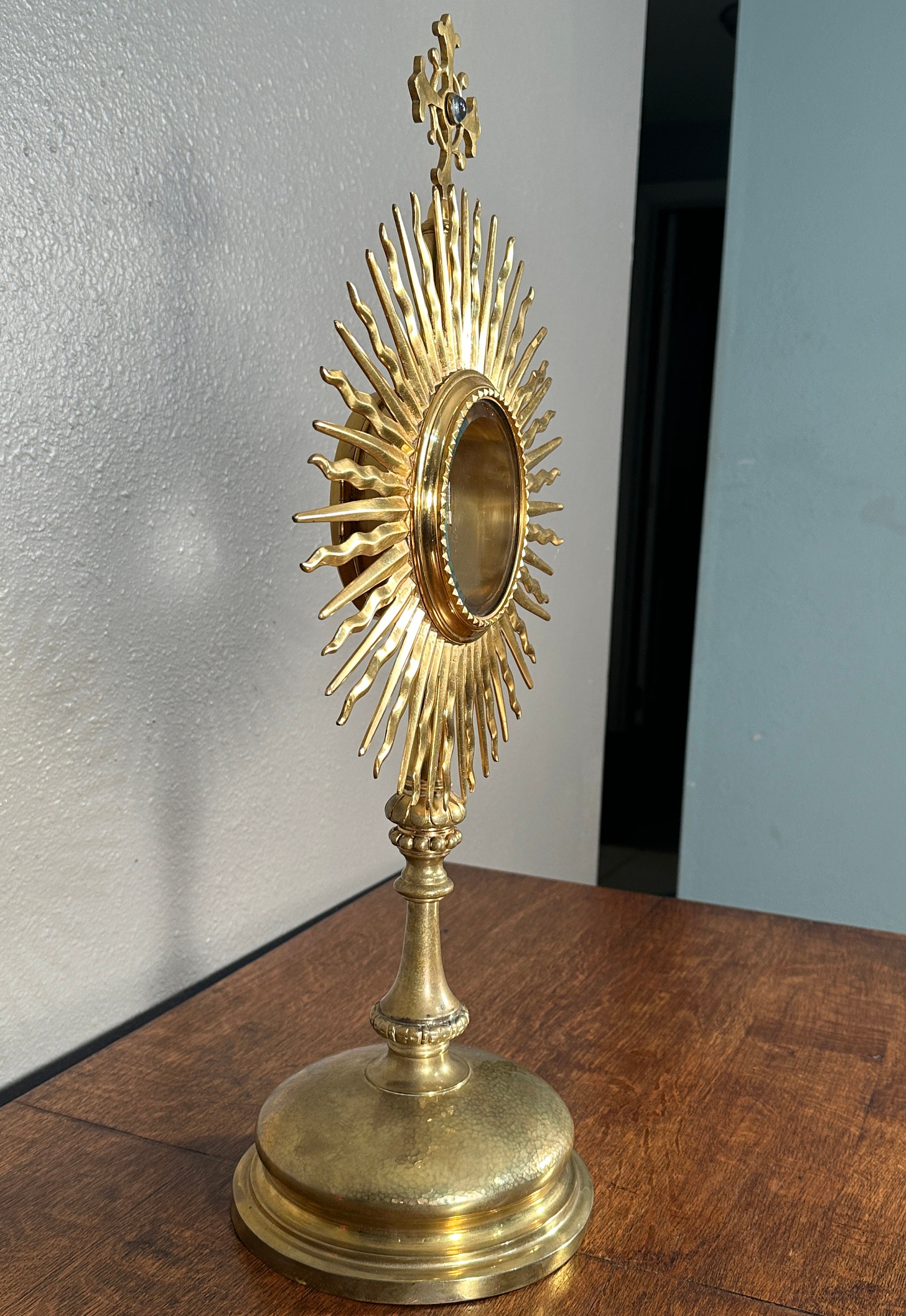 23" Tall Antique Bronze Monstrance - Etsy