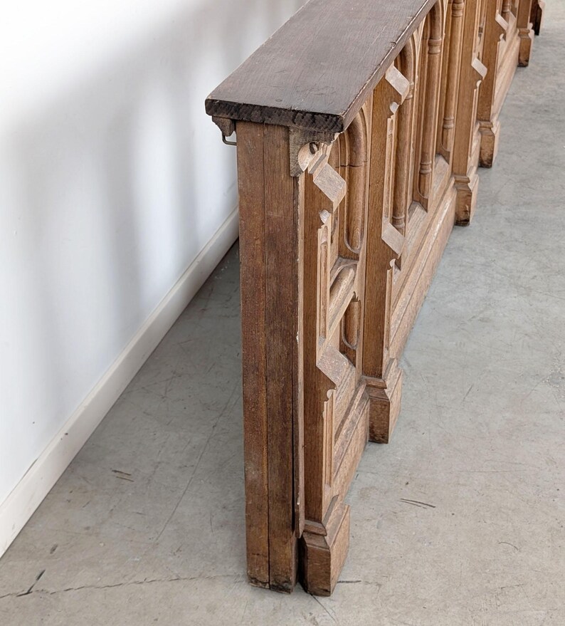 10' Each Pair Oak Wood Gothic Communion/altar Rails/railings Rail ...