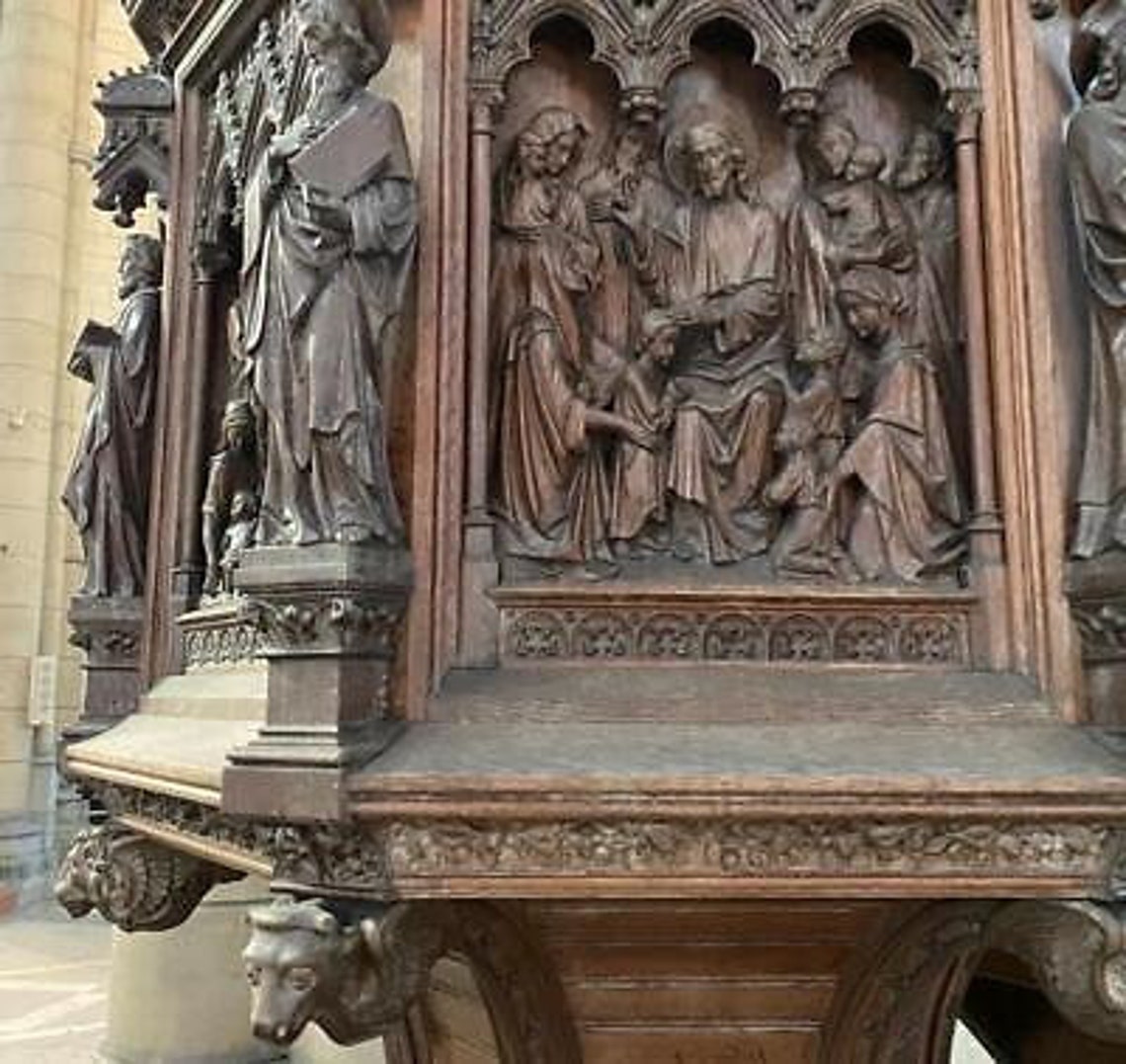 Magnificent Antique Gothic Church Pulpit in Solid Oak - Etsy