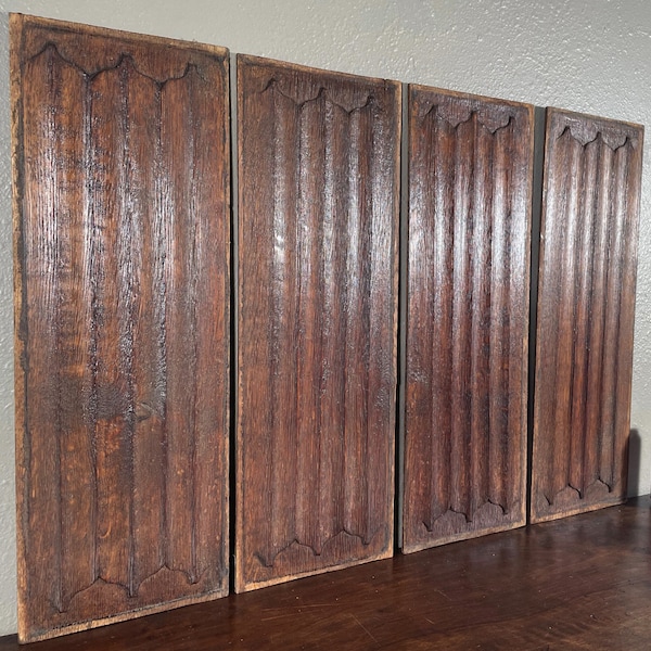 Linen Fold Oak Panels - Etsy