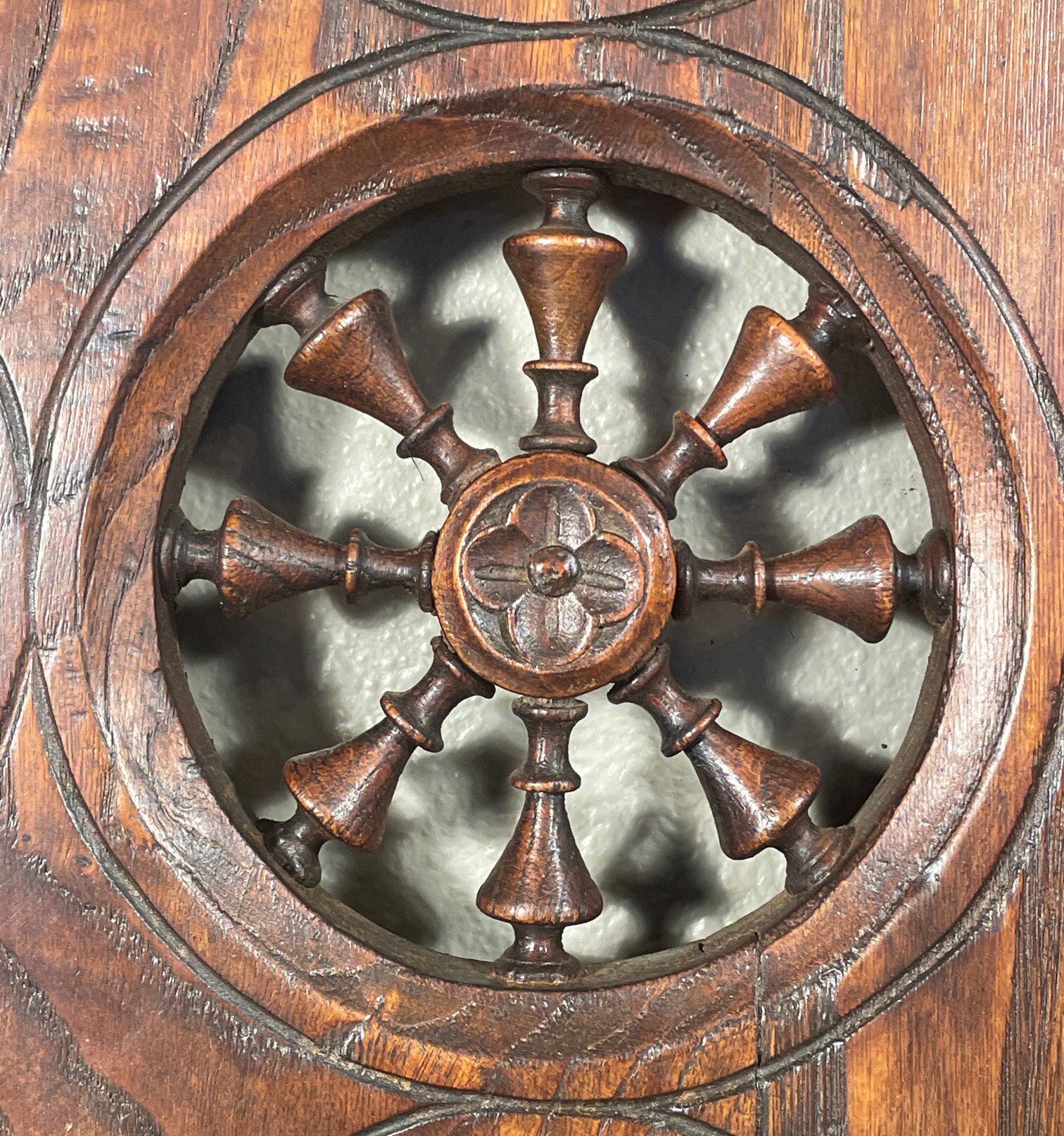 Pair of Antique Chestnut Wood Panels With Ship's Wheels - Etsy