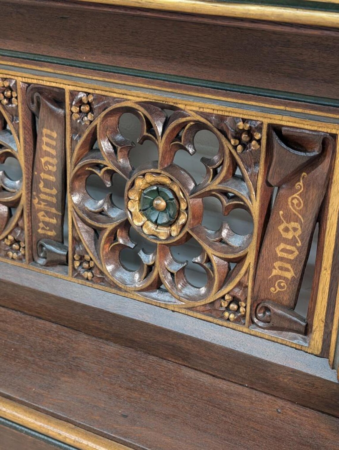 Gilded Oak Wood Gothic Revival Communion/altar Rail/railing/divider - Etsy