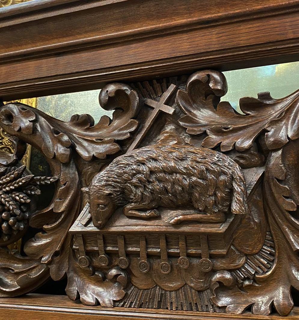 ARRIVES JAN 2025: Oak Wood Baroque Communion/altar Rail/railing/divider ...