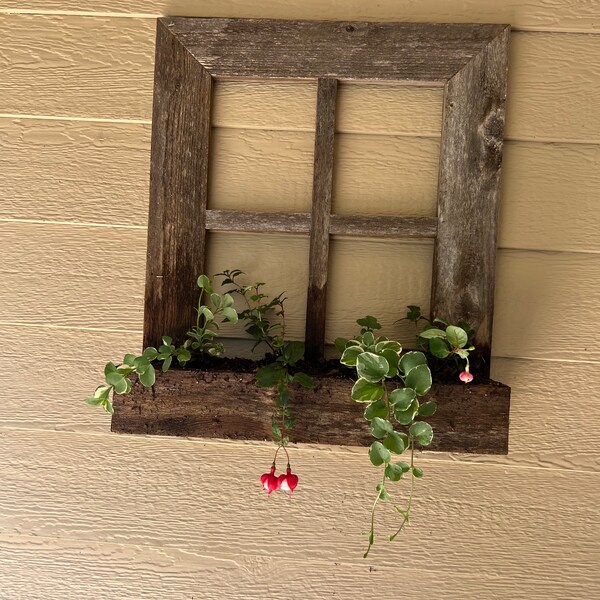 Window Frame With Flower Box - Etsy