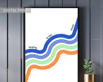 Healing is Not Linear Printable Poster - Etsy