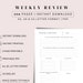 Weekly Review Printable, Weekly Reflection Pages, Printable PDF ...
