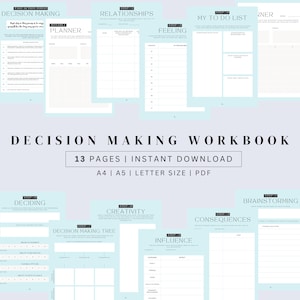 Decision Making Worksheets | Problem-solving Journal, Decision Aid ...