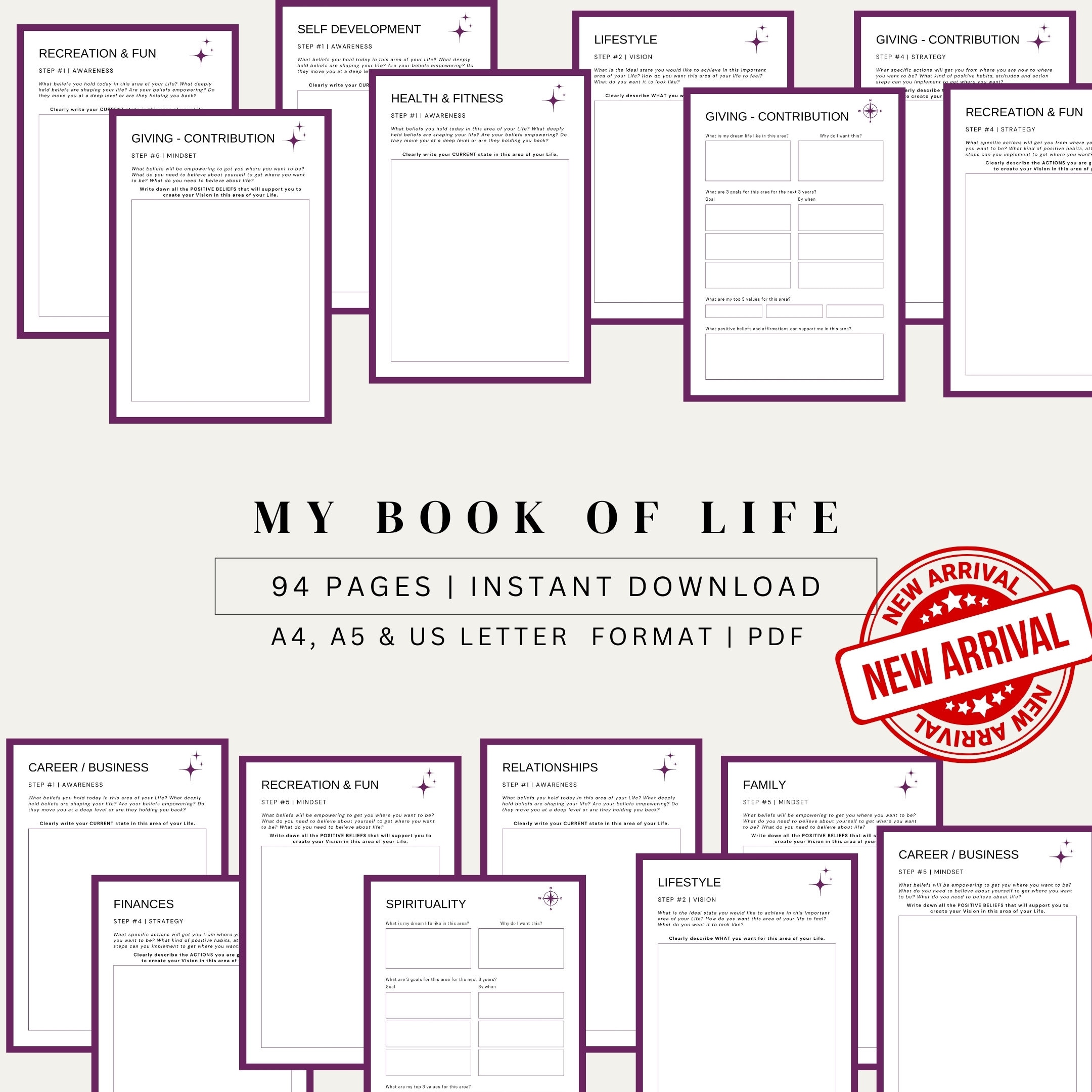 Life Blueprint, Personal Life Map, Book of Life, Vision, Purpose ...