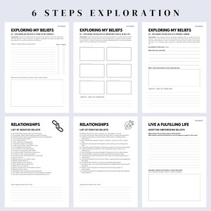 Discover Your Core Beliefs Workbook, Identify Core Beliefs Worksheets ...