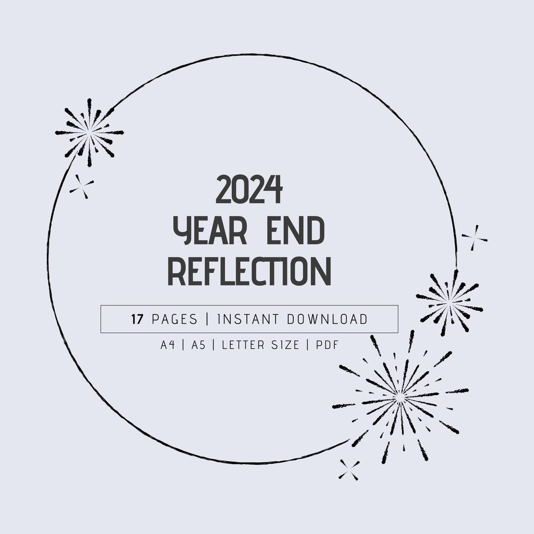 2024 Year End Review, Printable Reflection Journal PDF, Year-end ...