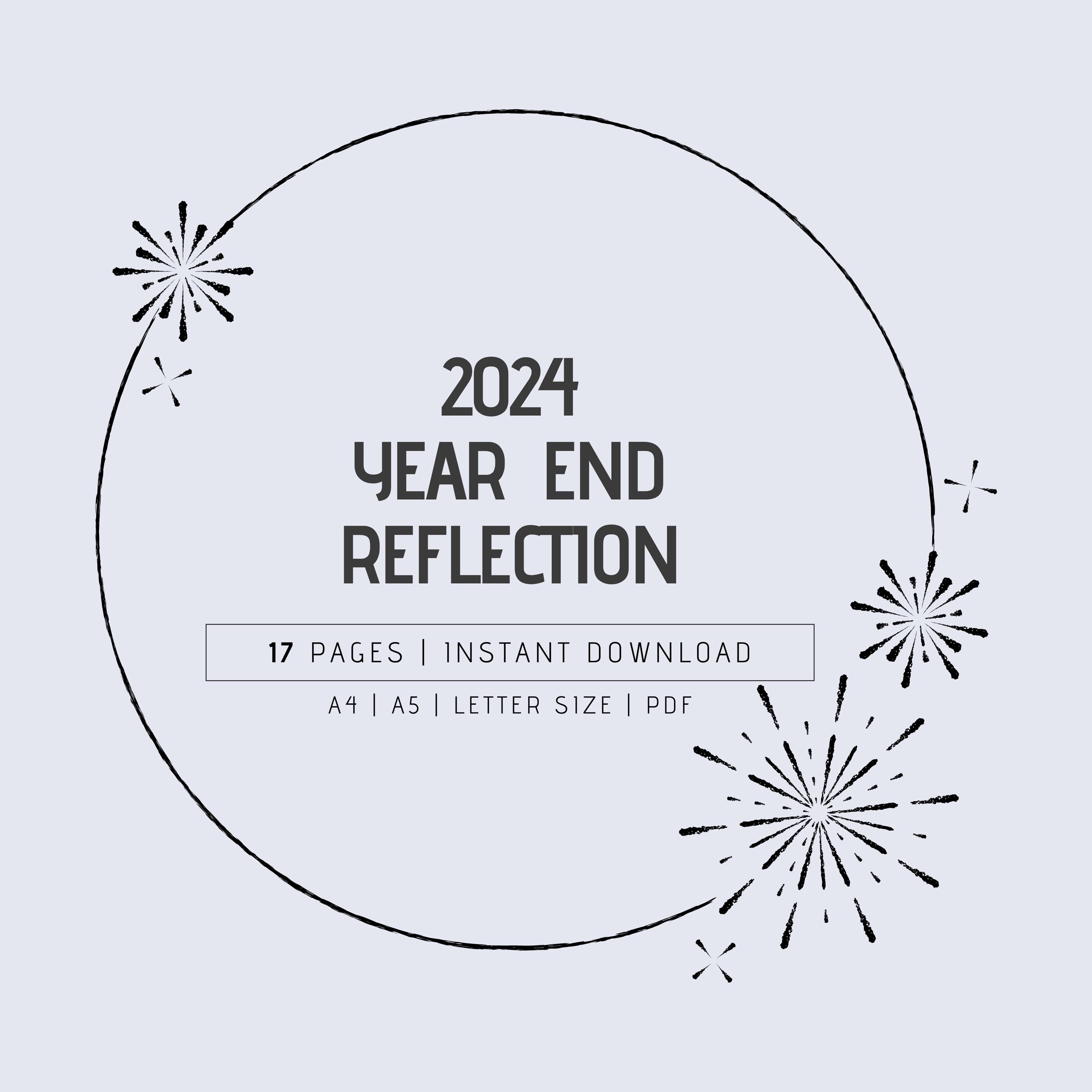 2024 Year End Review, Printable Reflection Journal PDF, Year-end ...