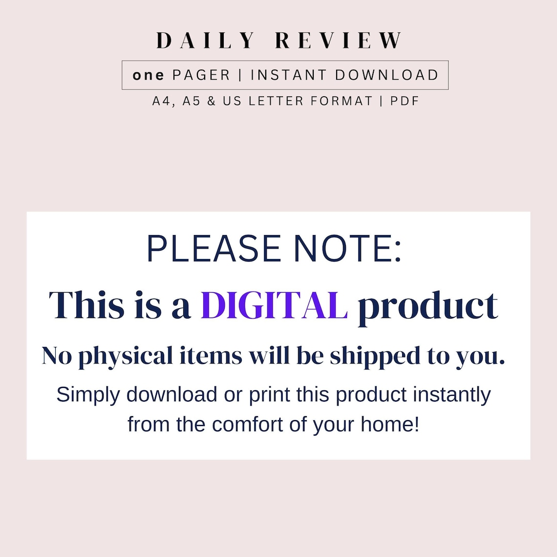 Daily Review Printable: Gratitude Journal, Reflection Pages (PDF) - Etsy