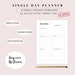 Printable Day Planner, Monday to Sunday Single Page Daily Planner ...
