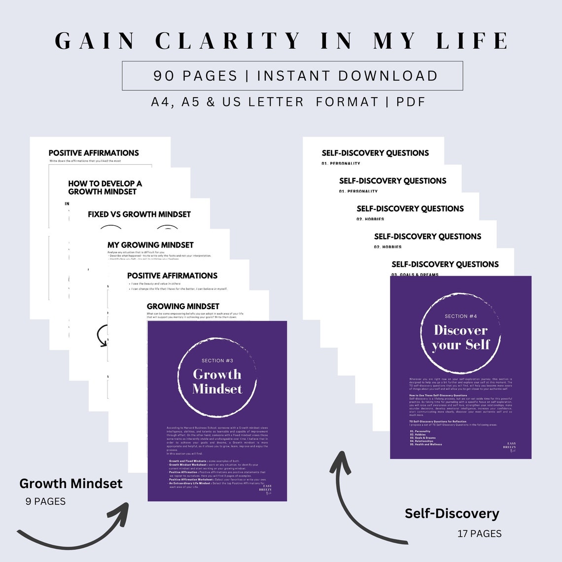 Clarity in Life Workbook, Self-development Worksheets, Core Values ...