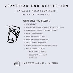 2024 Year End Review, Printable Reflection Journal PDF, Year-end ...