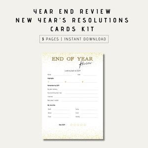 2025 New Year's Printables, 2024 Year End Review, 2025 New Year ...