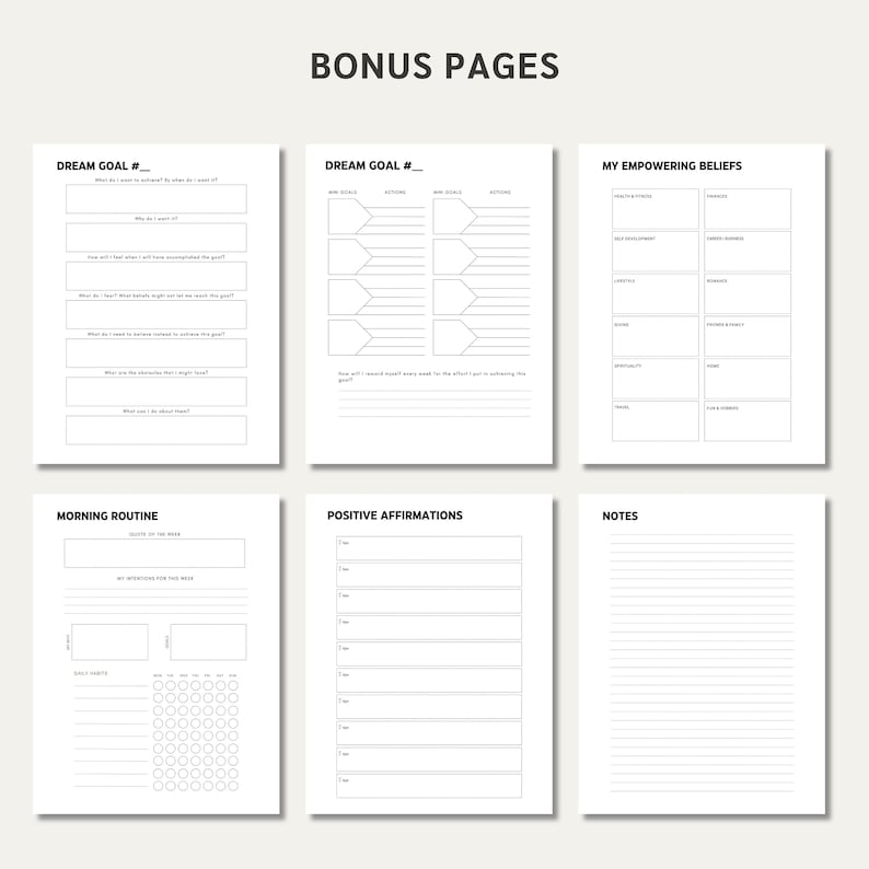 2024 New Year's Resolution Printable, New Year Resolutions, Resolution ...