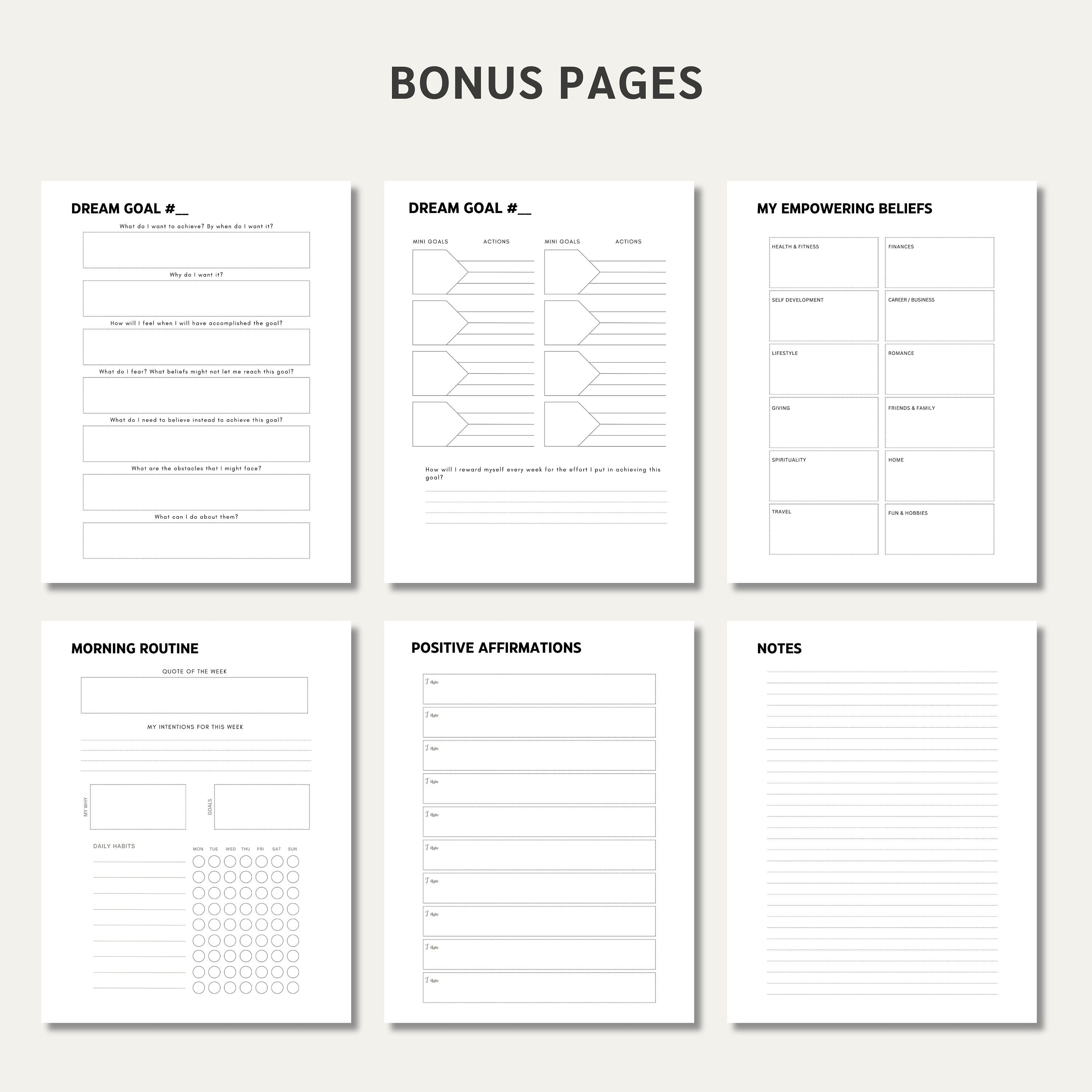 2024 New Year's Resolution Printable, New Year Resolutions, Resolution ...